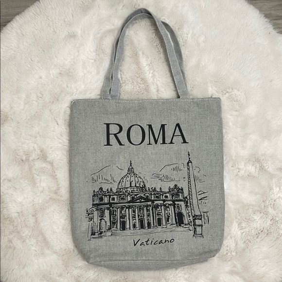 Bags | Rome Vatican City Canvas Tote Bag | Poshmark
